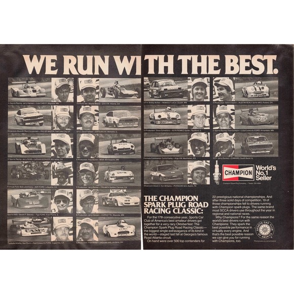 Champion | Art | Vintage Champion Spark Plug Road Racing Classic Sports ...